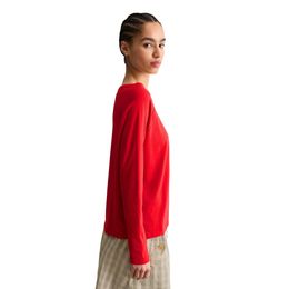 Marc O'Polo Damen Langarmshirt "mit Raglan-&Auml;rmeln", rot, Gr. S, MARC O'POLO DENIM, unifarben, Obermaterial: 100% Baumwolle, Shirts