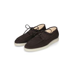 Henry Stevens Herren Bootsschuh "Elia DS", Gr. 47dunkelbraun, Kalbsvelours, Schuhe