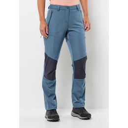 Jack Wolfskin Damen Trekkinghose "HIKING ALPINE PANTS W", blau, Gr. 34, 1. OBERSTOFF: 87% POLYESTER, 13% ELASTHAN; 2. OBERSTOFF: 86% POLYAMID, 14%