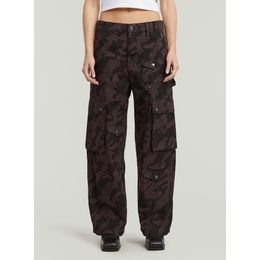 G-Star Raw Cargohose G-STAR "Mega Cargohose", Damen, Gr. 31, dk fig gd cloack island camo, Obermaterial: 70% Baumwolle, 30% Baumwolle, Hosen Cargohose