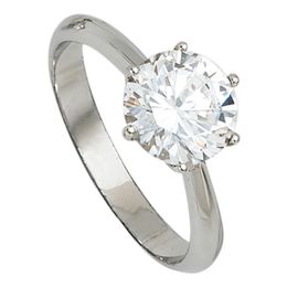 Jobo Damen Silberring, 54, Silber 925 (Sterlingsilber), silber, Silber 925 (Sterlingsilber), Fingerringe, 925 Silber mit Zirkonia