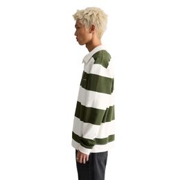 Marc O'Polo Herren Sweatshirt "mit gedrucktem Streifenmuster"dunkelgr&uuml;n, Gr. S, MARC O'POLO DENIM, unifarben, Obermaterial: 100% Baumwolle, Sweatshirts