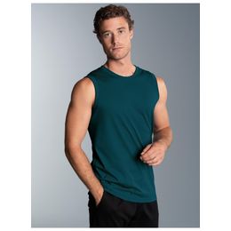 TRIGEMA Herren Tr&auml;gertop "TRIGEMA Tr&auml;gershirt aus Single-Jersey"saphir, Basic, Gr. L, 100% Baumwolle, Tops