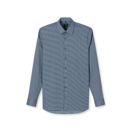 OLYMP Herren Businesshemd "OLYMP No. Six, Super Slim, Kent", blau, Gr. 40, 97% Baumwolle, 3% Elastolefin, Hemden