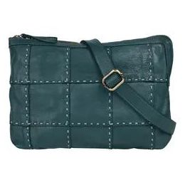 Umh&auml;ngetasche Samantha Look, Damen, Gr. B/H/T: 30cm x 23cm x 3cm onesize, blau, Leder, leicht gl&auml;nzend, unifarben, Taschen Umh&auml;ngetasche, echt Leder, Made in Italy