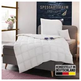 Daunenbettdecke Spessarttraum "Exklusiv, Bettdecken f&uuml;r Sommer und Winter, Decke", wei&szlig;, B:200cm L:200cm, Bezug: 100% Baumwolle. F&uuml;llung: 100% Daunen, Bettdecken, 5 W&auml;rmeklassen & 8 Gr&ouml;&szlig;en, Bestseller