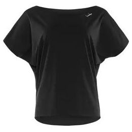 Oversize-Shirt WINSHAPE "DT101", Damen, Gr. XS, schwarz, 80% Polyester, 20% Elasthan, U-Boot-Ausschnitt, Shirts Oversize Shirt T-Shirt, Functional