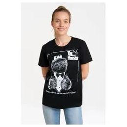 T-Shirt logoshirt "Sesamstrasse &ndash; Kr&uuml;melmonster Pate", Damen, Gr. XXL, schwarz, 100% Baumwolle, bedruckt, normal, Rundhals, Shirts T-Shirt, mit lizenziertem Print