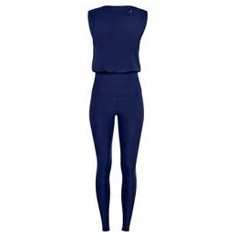 Jumpsuit WINSHAPE "JS102LSC", Damen, Gr. XS, Normalgr&ouml;&szlig;en, blau (dunkelblau), 85% Polyester, 15% Elasthan, Rundhals, Overalls Jumpsuit, Functional Comfort