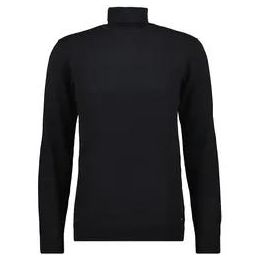 Rundhalspullover Ragman, Herren, Gr. 50, schwarz, 95% Baumwolle 5% Cashmere, hoch geschlossener Ausschnitt, Pullover Rundhalspullover