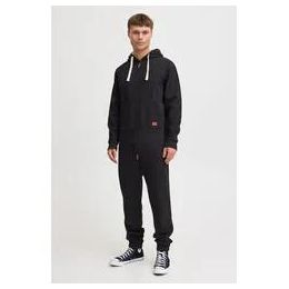 Overall Blend "BHSalinho", Herren, Gr. XXL, US-Gr&ouml;&szlig;en, schwarz, Sweatware, 60% Baumwolle, 40% Polyester, unifarben, regular fit lang, ohne Ausschnitt, Overalls Overall, Overall mit Fleece-Kapuze
