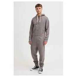 Overall Blend "BHSalinho", Herren, Gr. XXL, US-Gr&ouml;&szlig;en, pewter mix, Sweatware, 60% Baumwolle, 40% Polyester, unifarben, regular fit lang, ohne Ausschnitt, Overalls Overall, Overall mit Fleece-Kapuze