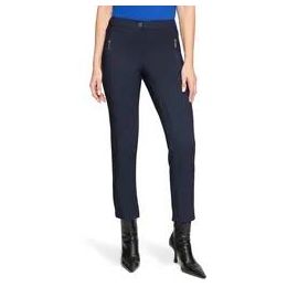 Stretch-Hose Betty Barclay "Damen mit elastischem Bund", Damen, Gr. 36, Normalgr&ouml;&szlig;en, blau (dunkelblau), Obermaterial: 86% Polyester, 14% Elasthan, relaxed fit 7/8-L&auml;nge, Hosen, Rei&szlig;verschluss