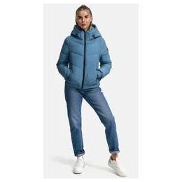 Winterjacke Marikoo "Nayanaa", Damen, Gr. S, blau (powder blau), Obermaterial: 100% Polyester, Innenseite: 100% Polyester, Jacken Winterjacke, mit abnehmbarer Kapuze