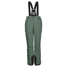 Skihose Killtec "KSW 249 WMN SKI PNTS", Damen, Gr. 38, Normalgr&ouml;&szlig;en, grau (graugr&uuml;n), Obermaterial: 100% Polyester;Futter: 100% Polyester;F&uuml;llung: 100% Polyester, Hosen Skihose, Wasser- und winddicht, abnehmbare Tr&auml;ger, verstellbare Taille