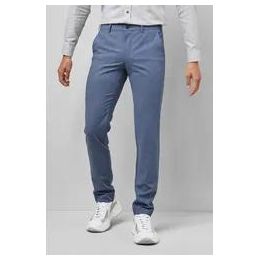 Chinos MEYER "M5 Chino", Herren, Gr. 38, L&auml;nge 32, blau, 53% Polyester, 44% Wolle, 3% Elasthan, unifarben, figurumspielend lang, Hosen, mit 4-Way-Stretch