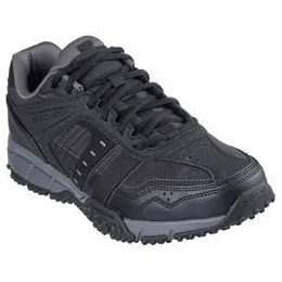 Schn&uuml;rschuh Skechers "URBAN TRAX", Herren, Gr. 46, schwarz (schwarz, grau), Leder, Synthetik, Schuhe Schn&uuml;rschuh, Outdoorschuh, Sneaker mit gepolsterter Innensohle