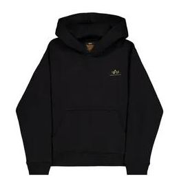 Hoodie Alpha Industries "Basic Hoodie SL TPU", Herren, Gr. XL, schwarz (schwarz, gold), Obermaterial: 80% Baumwolle, 20% Polyester, regular fit, Sweatshirts Hoodie