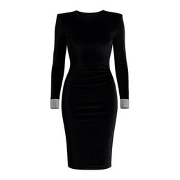WOMAN VISION Kleid Damen Gr&ouml;&szlig;e 38 schwarz / silber Winterkleid