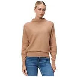 Strickpullover Zero "Damen strukturiert mit Stehkragen", Damen, Gr. 36, cinnamon swirl, Strick, Obermaterial: 50% Viskose, 30% Polyester, 20% Polyamid, unifarben, figurumspielend normal, weit B&uuml;ndchen krempelbar, Pullover Strickpullover, Plain/ohne Details