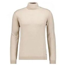 Rundhalspullover Ragman, Herren, Gr. 58, beige (beige, melange, 820), 95% Baumwolle 5% Cashmere, hoch geschlossener Ausschnitt, Pullover Rundhalspullover