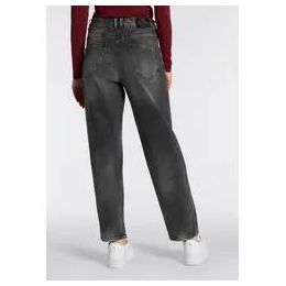 5-Pocket-Jeans Herrlicher "Brooke Denim Black", Damen, Gr. 32, N-Gr, grau (titanium), Denim/Jeans, Obermaterial: 98% Baumwolle, 2% Elasthan, Jeans 5-Pocket-Jeans, im Loose Fit, mit Abn&auml;hern
