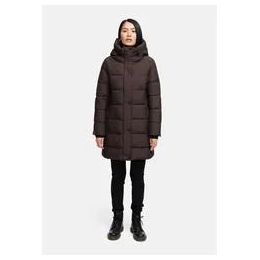Winterjacke Marikoo "Karumikoo XVI", Damen, Gr. XL, choco, Obermaterial: 100% Polyester; Futter: 100% Polyester; Wattierung: 100% Polyester; &Auml;rmelfutter: 100% Polyester, Jacken Winterjacke, mit gro&szlig;er Kapuze