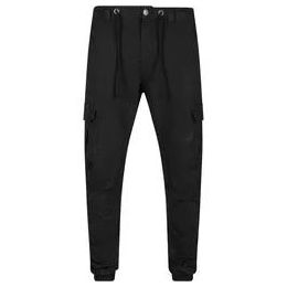 Cargohose Urban Classics "Urban Classics Herren Cargo Jogging Pants", Herren, Gr. 4XL, US-Gr&ouml;&szlig;en, schwarz, 100% Baumwolle, unifarben, normal, Hosen Cargohose