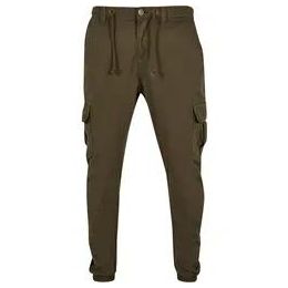 Cargohose Urban Classics "Urban Classics Herren Cargo Jogging Pants", Herren, Gr. XL, US-Gr&ouml;&szlig;en, olive, 100% Baumwolle, unifarben, normal, Hosen Cargohose
