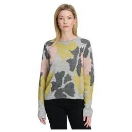 Strickpullover Betty Barclay "Damen mit Jacquard", Damen, Gr. 36, patch grau, gr&uuml;n, Strick, Obermaterial: 67% Polyacryl, 33% Polyester, figurumspielend normal, Rundhals, Pullover Strickpullover