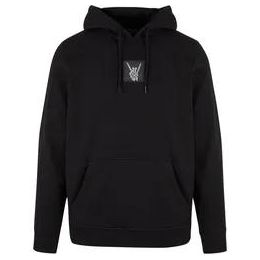 Mister Tee Kapuzensweatshirt MISTERTEE "MisterTee Herren Skelett Patch Hoody", Herren, Gr. S, schwarz, 65% Baumwolle, 35% Polyester, bedruckt, Sweatshirts