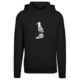 Mister Tee Kapuzensweatshirt MISTERTEE "MisterTee Herren Seagull Sneakers Hoody", Herren, Gr. XL, schwarz, 65% Baumwolle, 35% Polyester, bedruckt, Sweatshirts