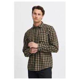Langarmhemd Blend "BHShirt", Herren, Gr. S, US-Gr&ouml;&szlig;en, cornstalk, 75% Polyester, 25% Baumwolle, regular fit normal, ohne Ausschnitt, 2-Knopf-Manschette, Hemden, L&auml;ssiges kariertes Langarmhemd mit Brusttasche