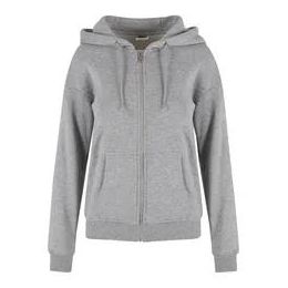 Sweatjacke Urban Classics "Urban Classics Damen Ladies Classic Zip Hoody", Damen, Gr. XL, grau, 63% Baumwolle, 37% Polyester, unifarben, Sweatjacken Sweatjacke