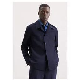 Hemdjacke Seidensticker, Herren, Gr. M, navy, 53% Polyester, 45% Wolle, 2% Elasthan, unifarben, Jacken