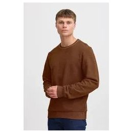 Strickpullover Blend "BHSweatshirt", Herren, Gr. XL, caramel caf&eacute;, Sweatware, 100% Baumwolle, meliert, regular fit normal, Rundhals, eingesetzt, Pullover Strickpullover, L&auml;ssiger Sweatpullover mit Print