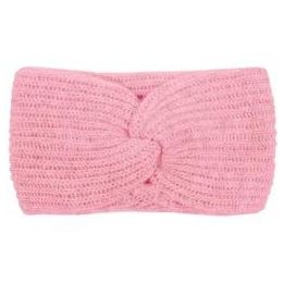 Stirnband Zwillingsherz "Rippe", Damen, melange pink, Strick, Obermaterial: 100% Kaschmir, M&uuml;tzen Stirnband, breit, gerippt, mit Knotendetail