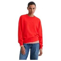 Marc O'Polo Sweatshirt MARC O'POLO "aus Organic Cotton", Damen, Gr. M, bright rot, Obermaterial: 100% Baumwolle, unifarben, relaxed fit, Rundhals, Rippb&uuml;ndchen, Sweatshirts Sweatshirt