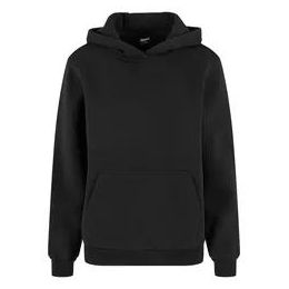 Kapuzenpullover Urban Classics "Urban Classics Ladies Fluffy Hoody", Damen, Gr. 5XL, schwarz, 70% Baumwolle, 30% Polyester, unifarben, normal, ohne Ausschnitt, Pullover Kapuzenpullover
