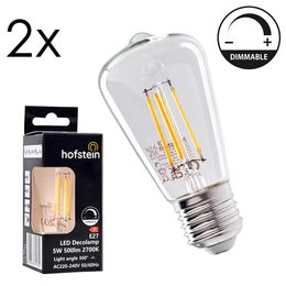 hofstein LED E27 2er Set 5 Watt 2700 Kelvin 500 Lumen