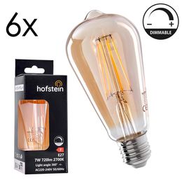 hofstein LED E27 6er Set 7 Watt 2700 Kelvin 720 Lumen