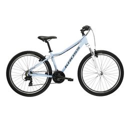 Mountainbike KROSS "Lea 1.0 blau 21 G&auml;nge" Gr. 43, blau, wei&szlig;, Fahrr&auml;der, Damen, 43cm, 26 Zoll (66,04cm) hinten: 26 Zoll (66,04cm)