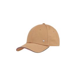 Baseball Cap Tommy Hilfiger "TH CORPORATE COTTON 6 PANEL CAP", Herren, beige (safari canvas), Twill, Baumwolle, unifarben, Basic, Caps, mit dezentem Logo-Pin &uuml;ber dem Schild