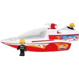 Spielzeug-Boot LENA "Boazz Bundle Feuerwehrboot", bunt, Spielzeugfahrzeuge, KinderB:18cm H:7cm T:42cm, Kunststoff, inkl. 2 Spielfiguren; Made in Europe, B:18cm H:7cm T:42cm