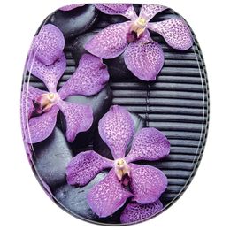 WC-Sitz Sanilo "Vanda", violett, B:37,7cm L:47cm, MDF - Mitteldichte Holzfaserplatte, WC-Sitze