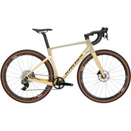Gravelbike KROSS "KROSS Gravelbike Esker RS 3.0 28" braun" Gr. 51, braun (braun, braun), Fahrr&auml;der, Damen, 51cm, 28 Zoll (71,12cm) hinten: 28 Zoll (71,12cm), mit Carbon-Rahmen und -Gabel