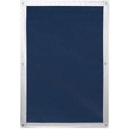 Dachfensterrollo LICHTBLICK ORIGINAL "Haftfix Hitzeschutz Abdunkelung" Gr. 1, blau, B:36cm H:57cm, Polyester, Rollos, mit Thermobeschichtung, mit Saugnapf