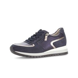 Gabor Damen Sneaker "Sneaker low Materialmix Leder", Gr. 40,5blau, Schuhe