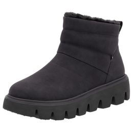 Winterboots RIEKER SPORT, Damen, Gr. 36, schwarz, Nubukleder, unifarben, Schuhe Winterboots, Schlupfboots, Stiefelette mit herausnehmbarer Soft-Einlage