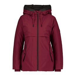 alife and kickin Winterjacke ALIFE & KICKIN "Damen CicelyAK A", Damen, Gr. L, rot (cranberry juice), 100% Polyester, Jacken Winterjacke, Kurze warme Damenwinterjacke mit gef&uuml;tterter Kapuze